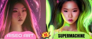 AISEO ART vs SUPERMACHINE: AI Art Generation - TangledTech